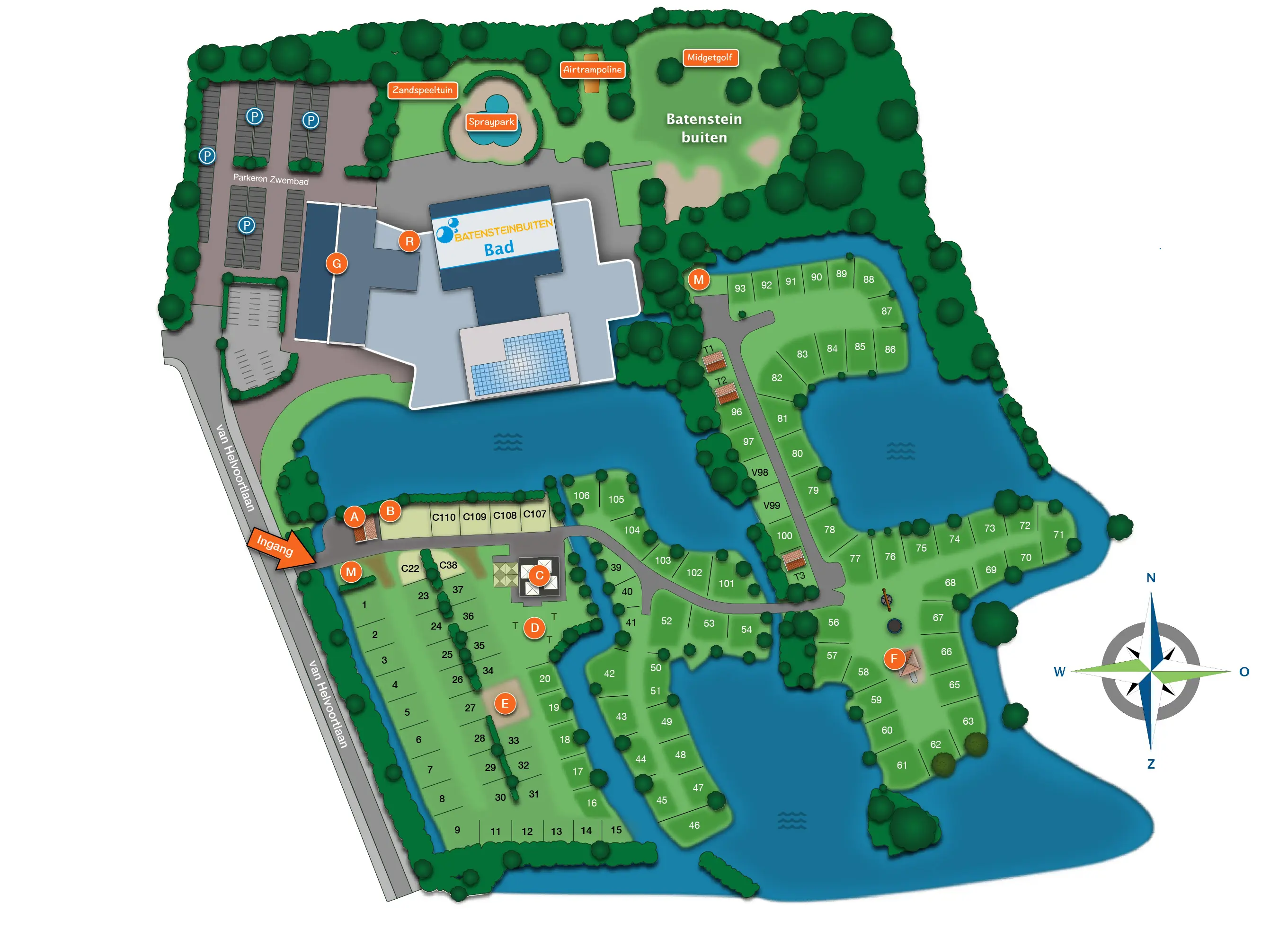 Stadscamping Batenstein - Kamperen in Woerden - Utrecht - Nederland